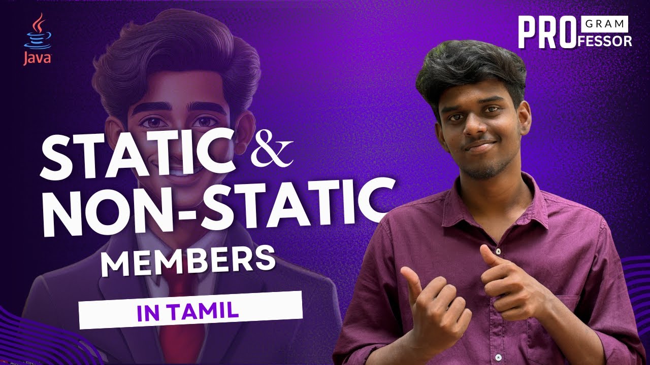 #18 Static and Non-static members in Java in Tamil - YouTube