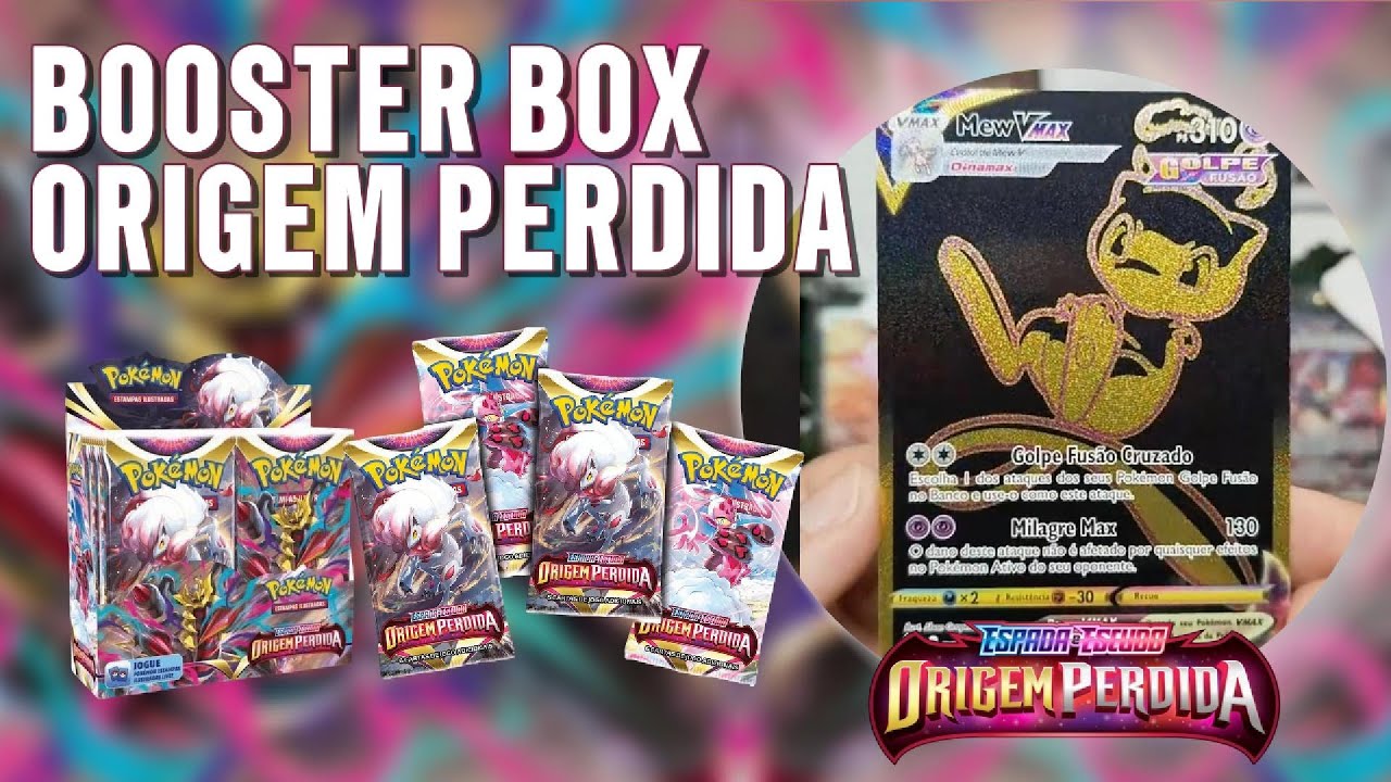 Unboxing uma Booster Box Origem Perdida! MEW VMAX DOURADO! - YouTube