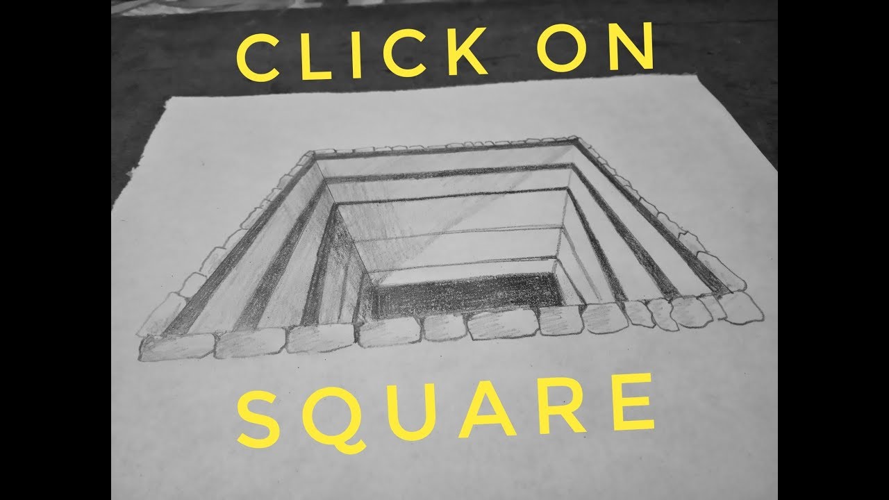 3d square|drawing a square - YouTube