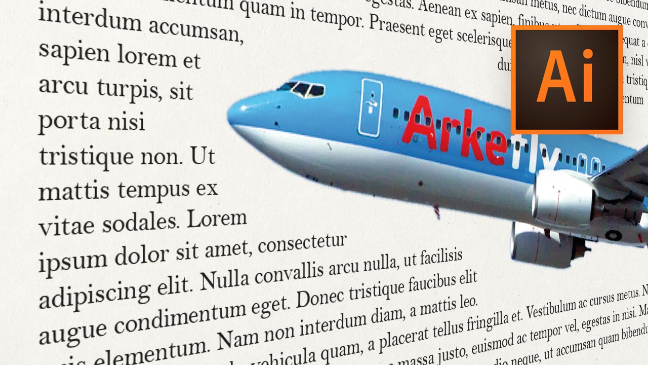 Text Wrap Effect om images heen in Illustrator - YouTube