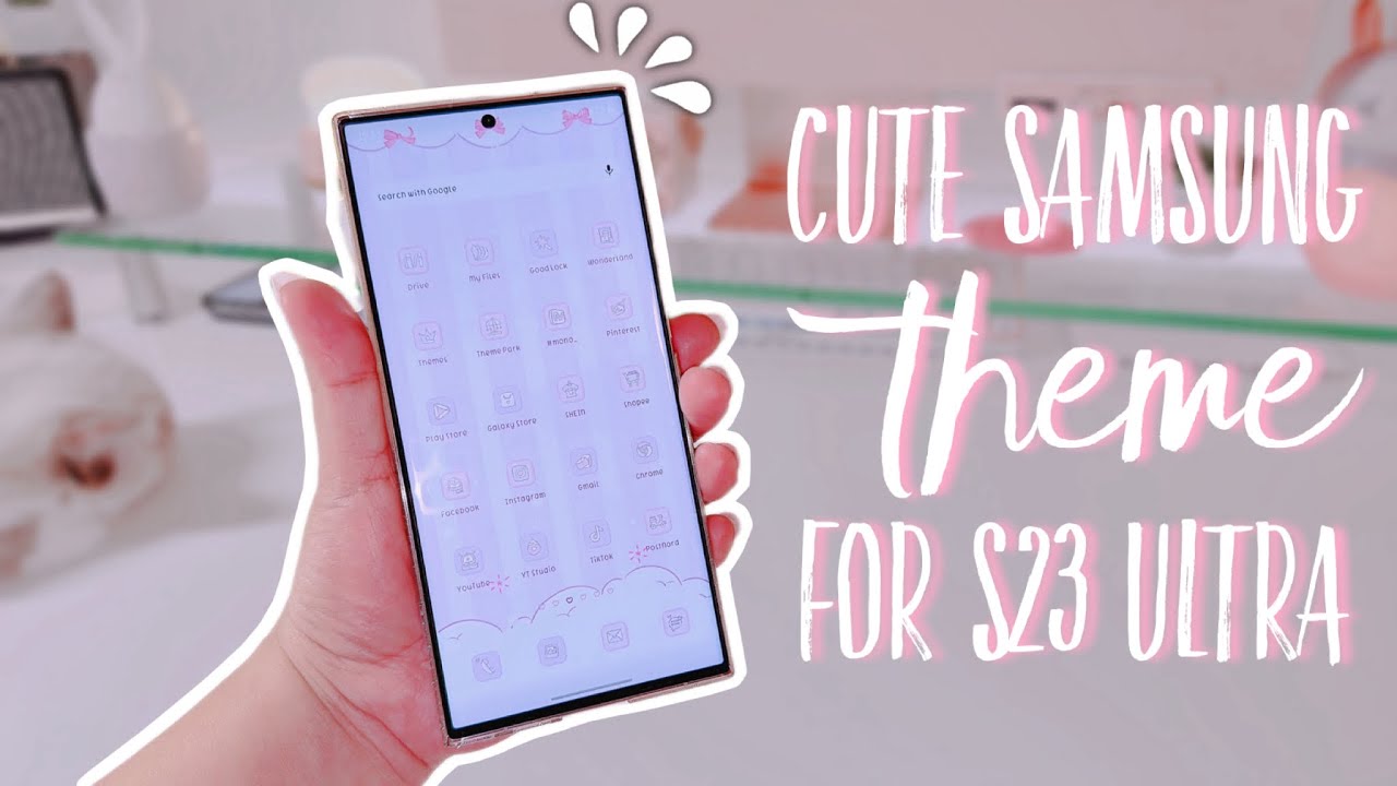 Customizing A Premade Samsung Theme To Make It Cuter! - YouTube