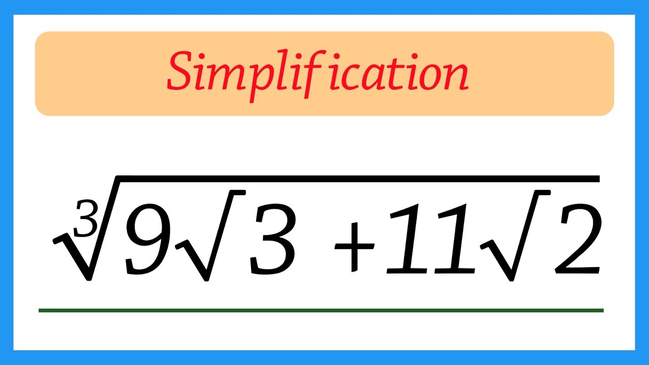 Wonderful Square root problem/Olympiad maths/#nkishor - YouTube