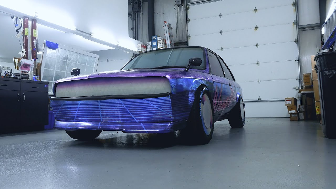CUSTOM BUILT E30 BMW GALAXY SPACESHIP CHROME VEHICLE WRAP - YouTube