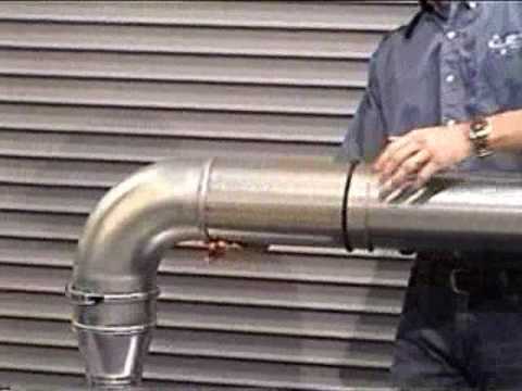 Install Nordfab quick fit Ducting. Adjustable pipe for duct and ...