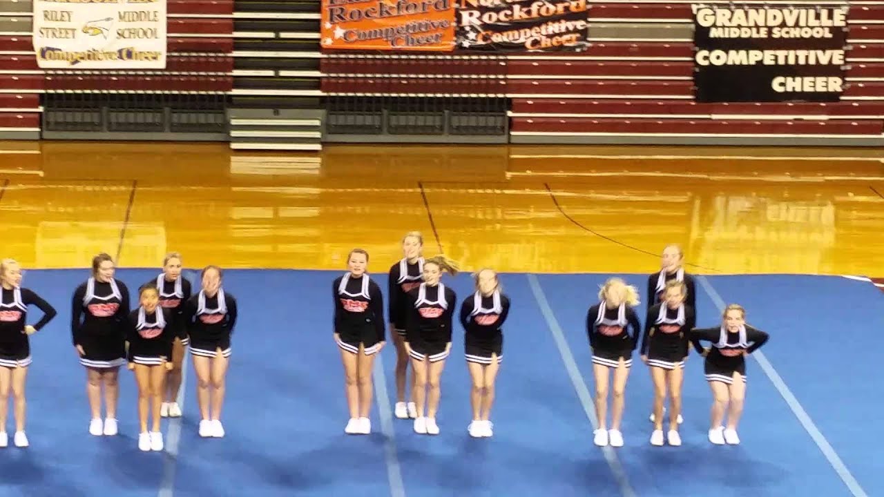 Rockford 8th grade competitive cheer 2014(1) - YouTube