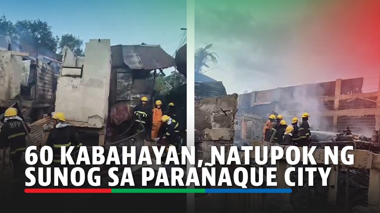60 kabahayan, natupok ng sunog sa Parañaque City - YouTube
