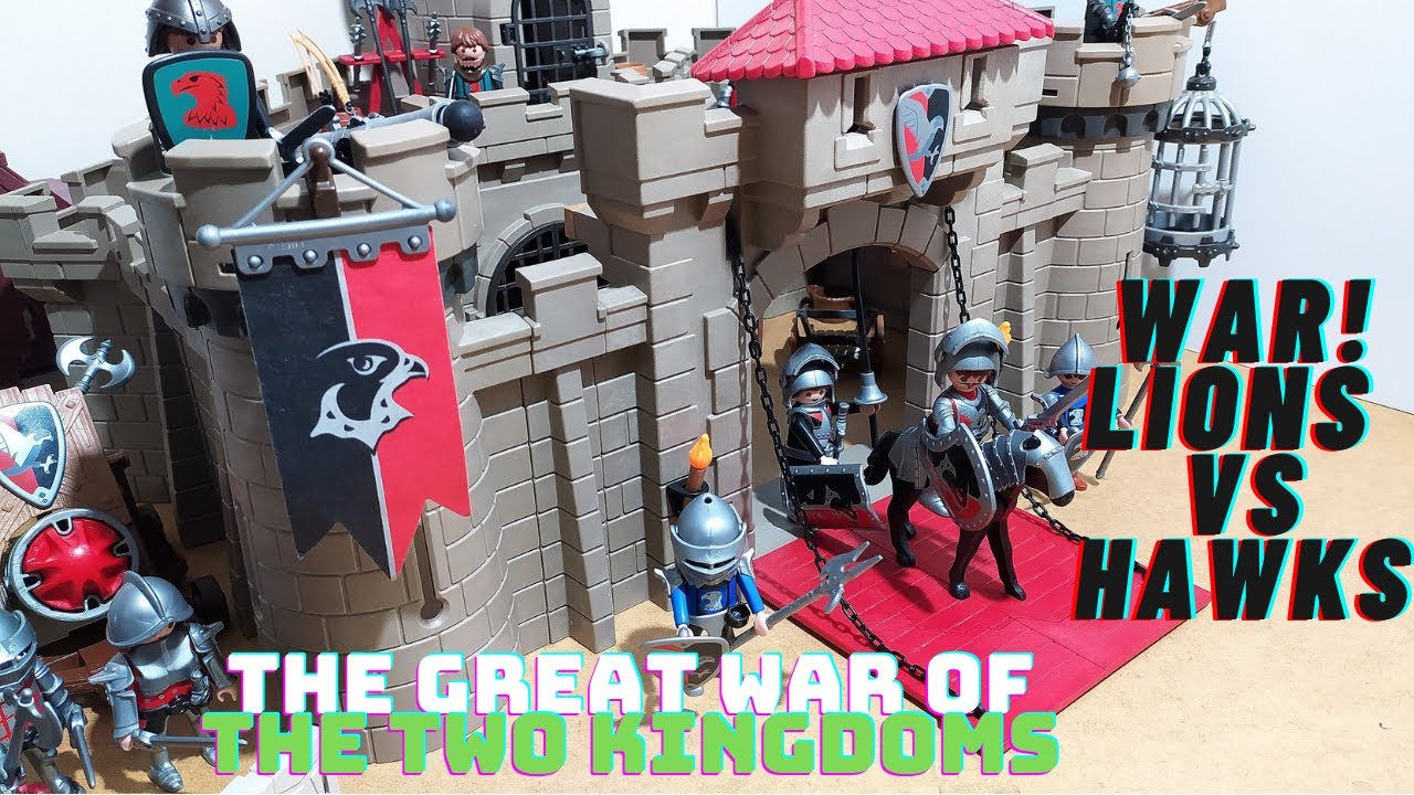 PLAYMOBIL KNIGHTS No3 - Lions Castle 6000 VS Hawks Castle 6001 | The ...