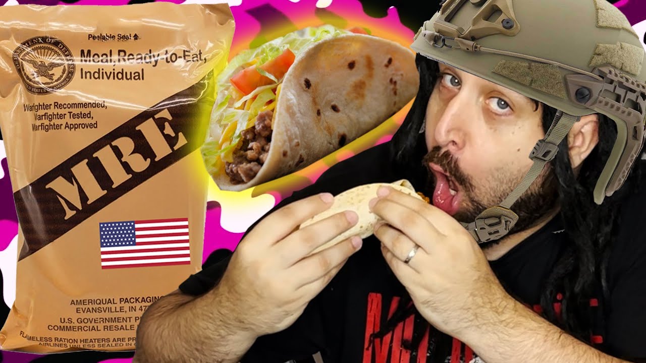🌮🍴 EXTREME BEEF TACO! 🍴🌮 PROBANDO COMIDA MILITAR de Estados Unidos ...