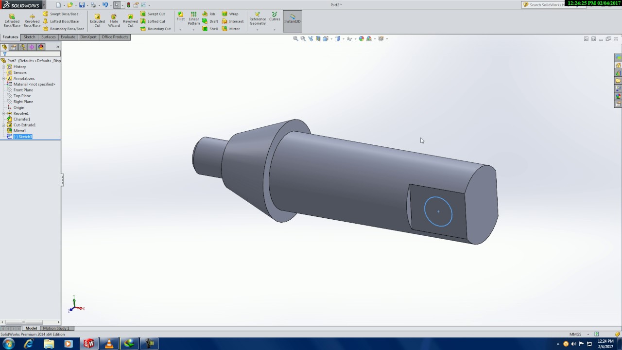 Gear Shaft in Solidworks - YouTube