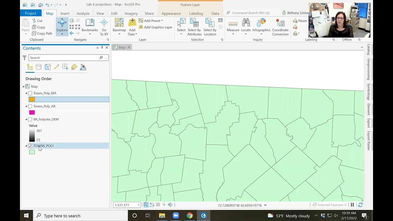 ArcGIS reprojecting raster versus vector data - YouTube