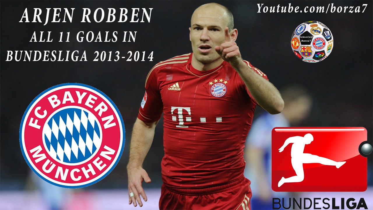 Arjen Robben All 11 Goals in Bundesliga 2013-2014 [HD] - YouTube