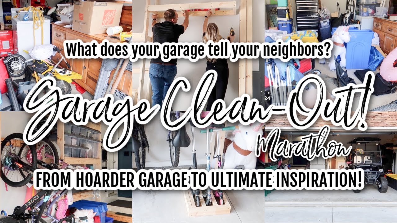 *NEW* 🚗 EXTREME HOARDER GARAGE MARATHON! / ENTIRE PROCESS / DECLUTTER ...