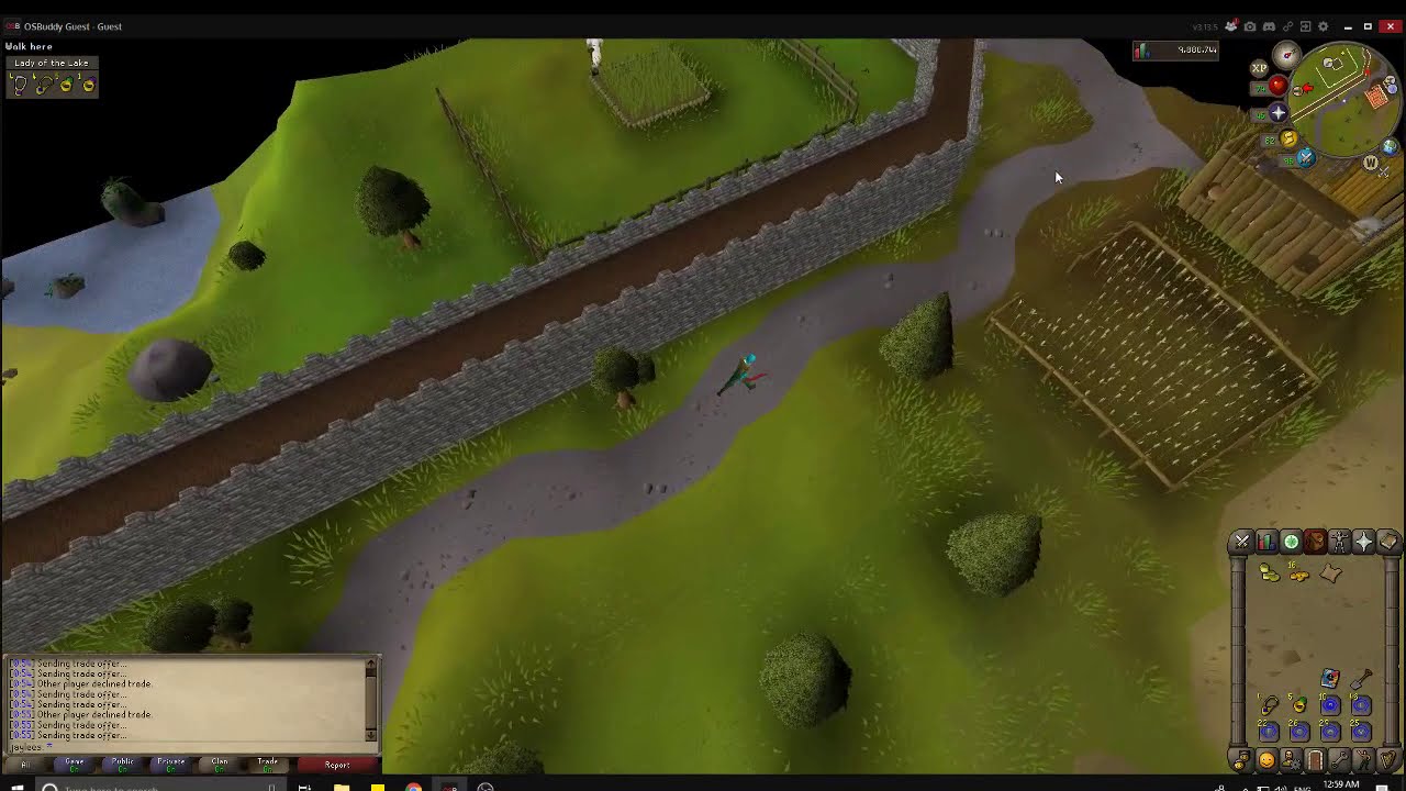 osrs clue scroll - Speak to the lady of the lake - YouTube