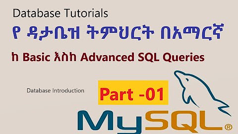 MySQL Database in Amharic - YouTube