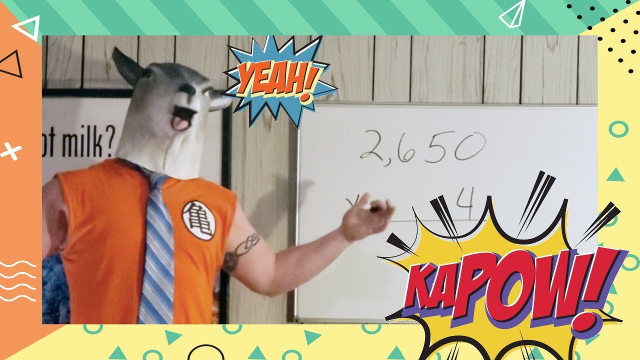 The GOAT teaches math. How to simply do Multi Digit Multiplication ...