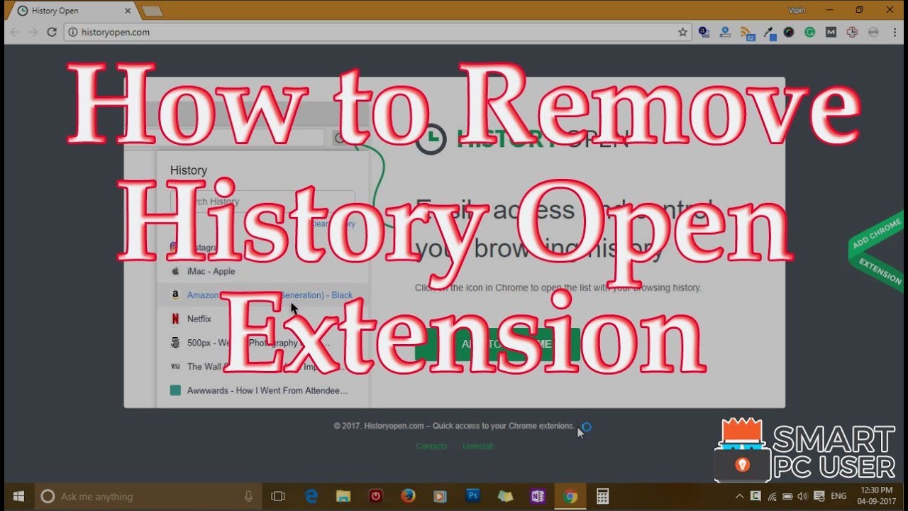 How to Remove History Open Extension from Browsers - YouTube