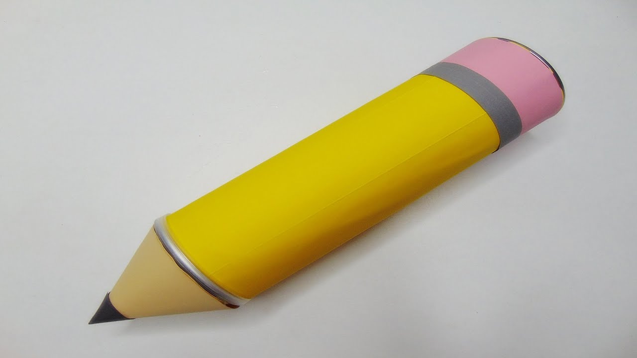Basteln: XXL Stift aus einer Chips Dose / Tutorial / Back to School / Einschulung / Geschenkidee ...