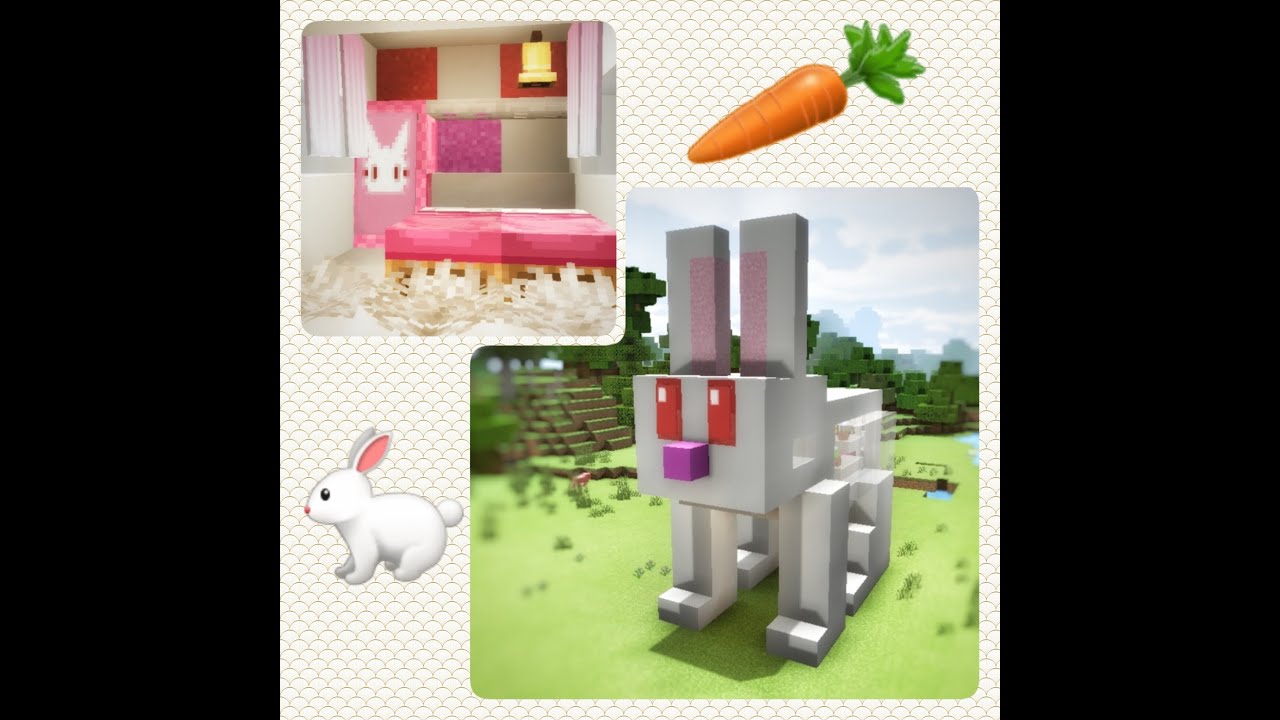 ⛏Minecraft Tutorial:: 🥕Cute White Rabbit House🐇 - YouTube