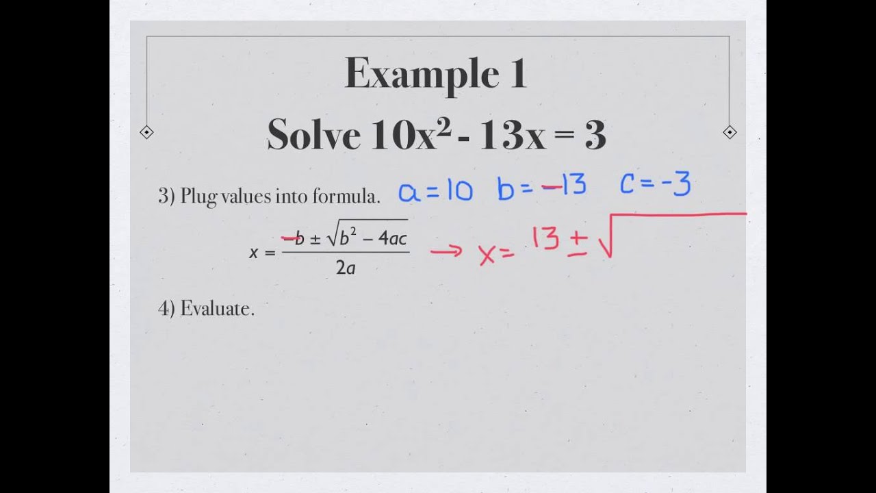 Quad Formula - YouTube