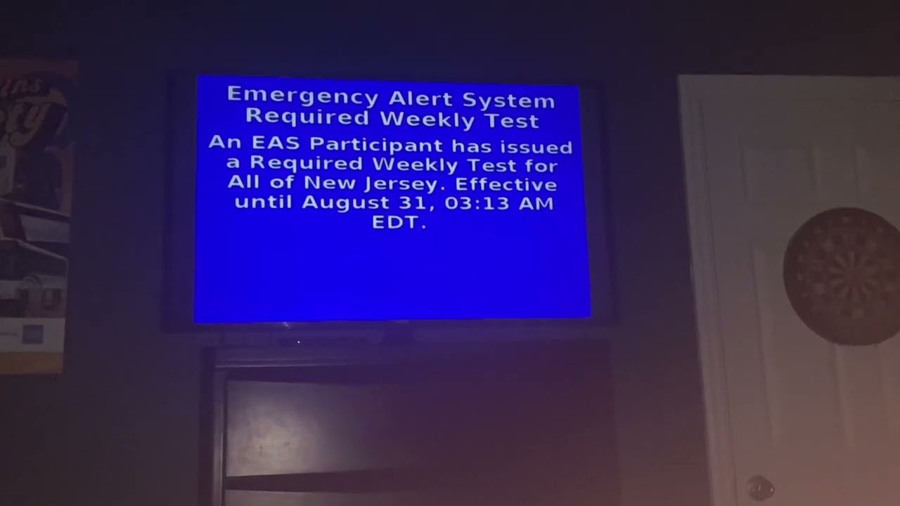 Emergency alert system required weekly test August 31st 2022 - YouTube