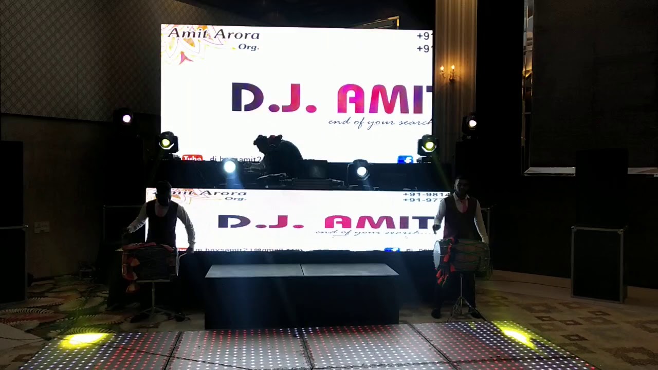 DJ setup with led wall and led floor at NYR Resorts Phagwara - YouTube