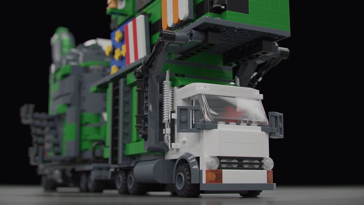 New Lego Design Garbage Truck, Demonstration Video - YouTube