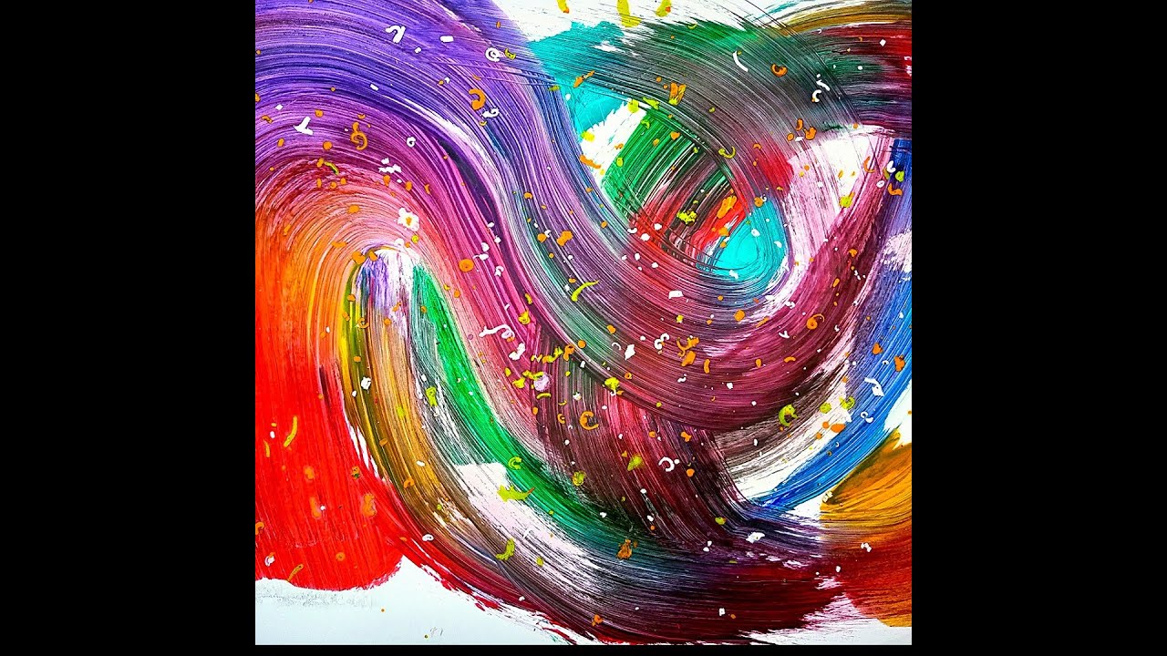 AMAZİNG!!! ABSTRACT ART WİTH WAX CRAYON ll Easy abstract art ll ...