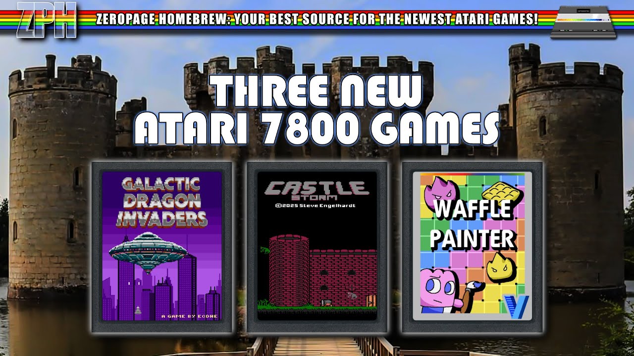 Galactic Dragon Invaders, Castle Storm & Waffle Painter: New Atari 7800 ...