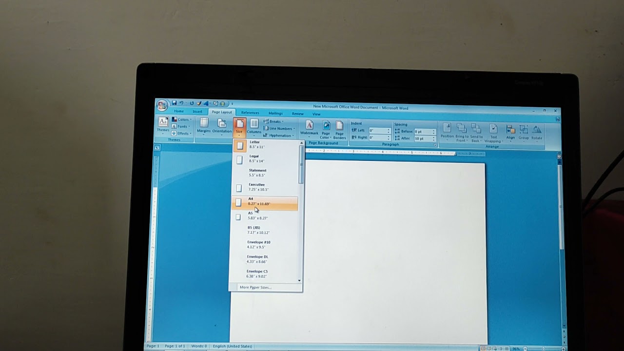 How To Set Page Size In Word YouTube How To Set Page Size In Word YouTube