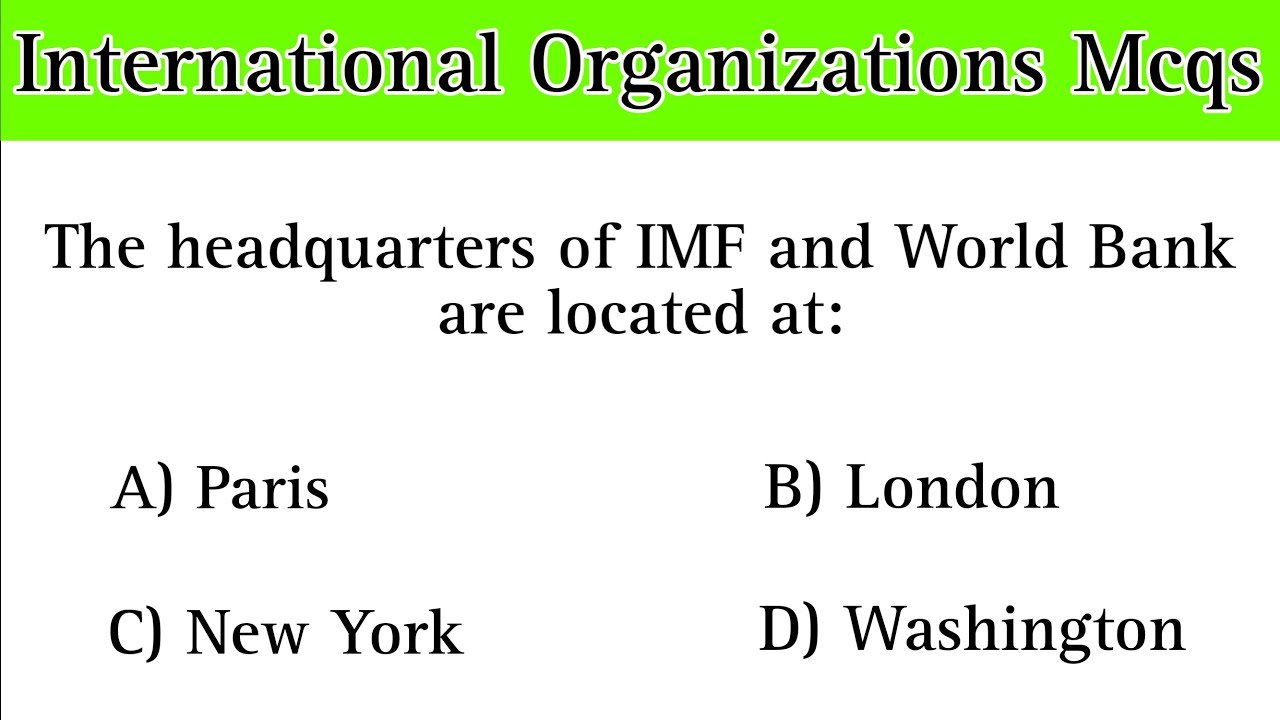 International Organizations Mcqs |international organisation mcq cuet ...