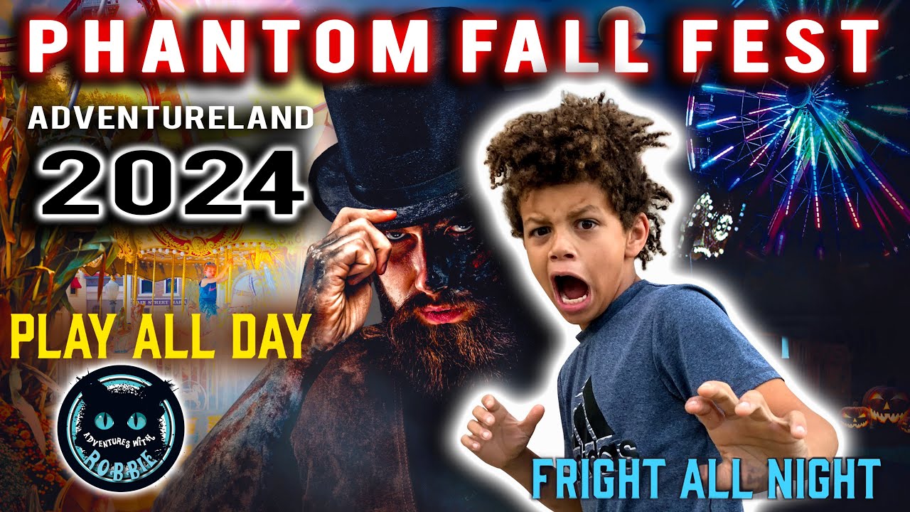 Phantom Fall Fest 2024 at Adventureland with Haunted Houses - YouTube