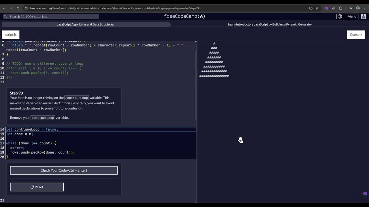 Building a Pyramid Generator Javascript 93 - YouTube