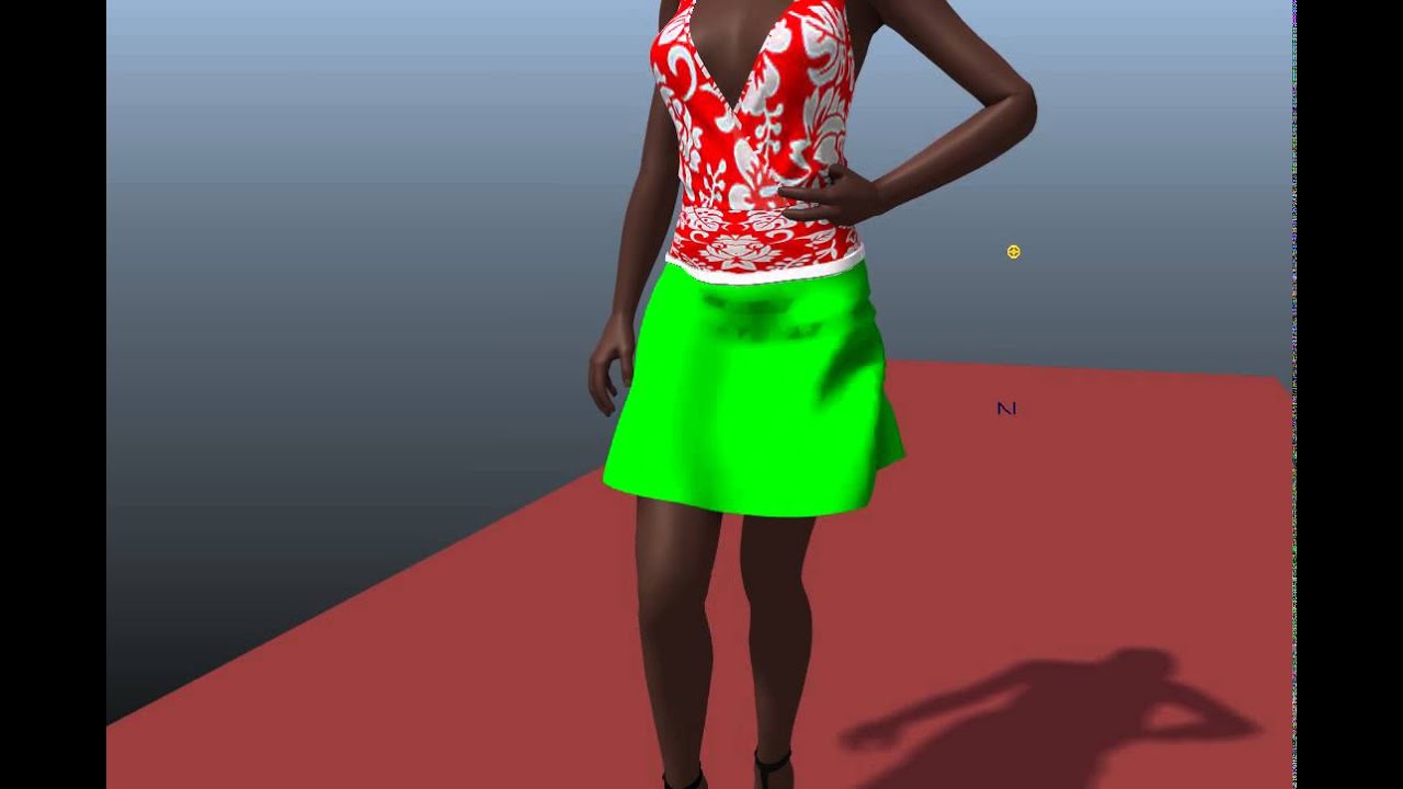 Maya Catwalk Animation with nCloth - YouTube