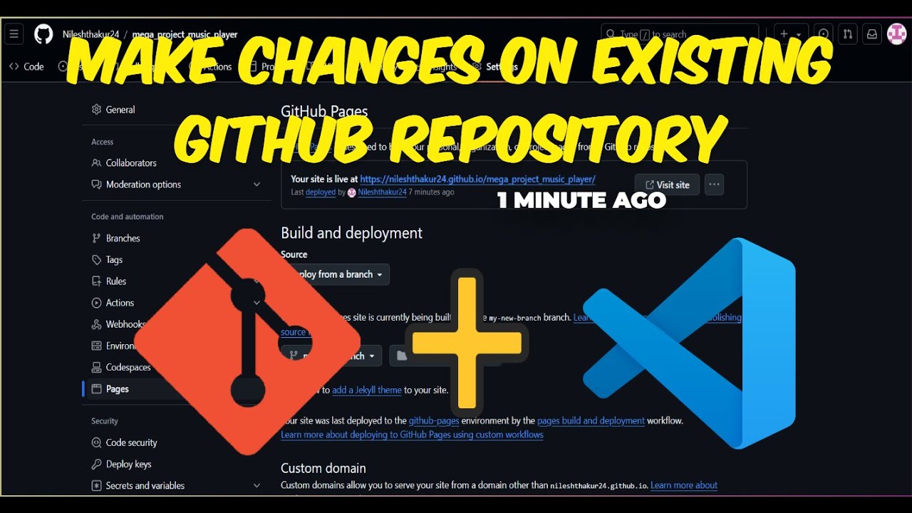 Making Changes in Your Repository Using VS Code and Git Bash - YouTube