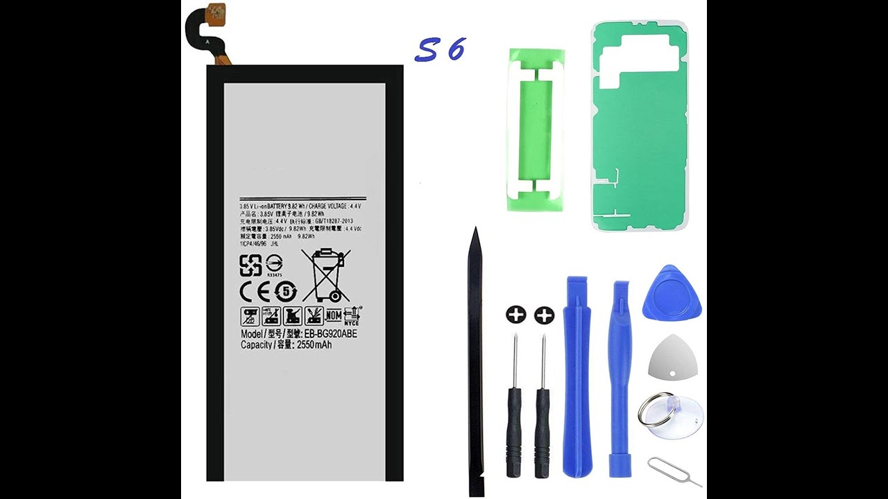 How to replace Samsung Galaxy S6 Battery - YouTube