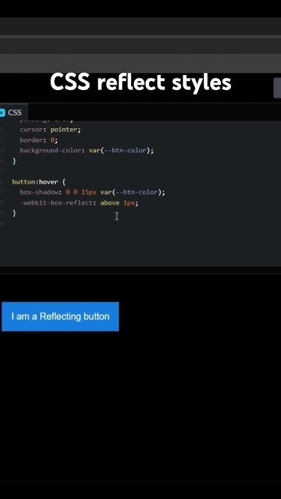 CSS reflective button styles #javascriptdev #webdev #css3 - YouTube