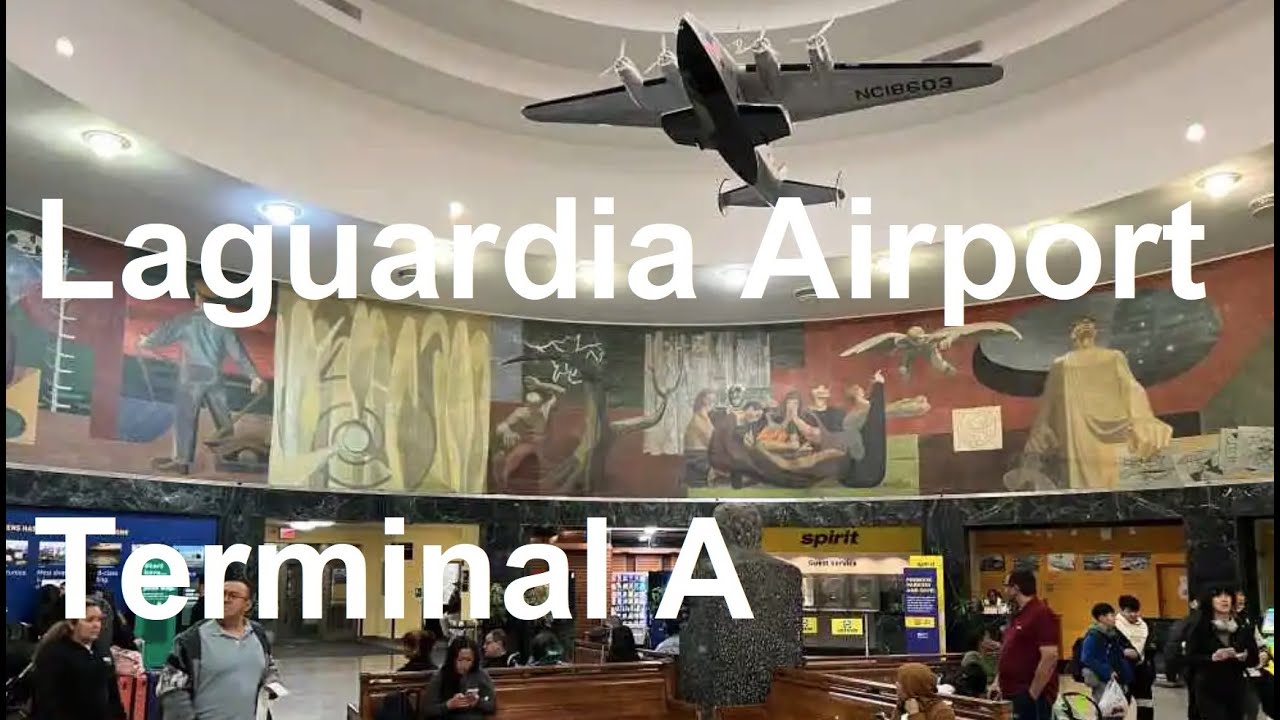 New York LaGuardia Airport Terminal A walking tour | Q70 Bus | Spirit ...