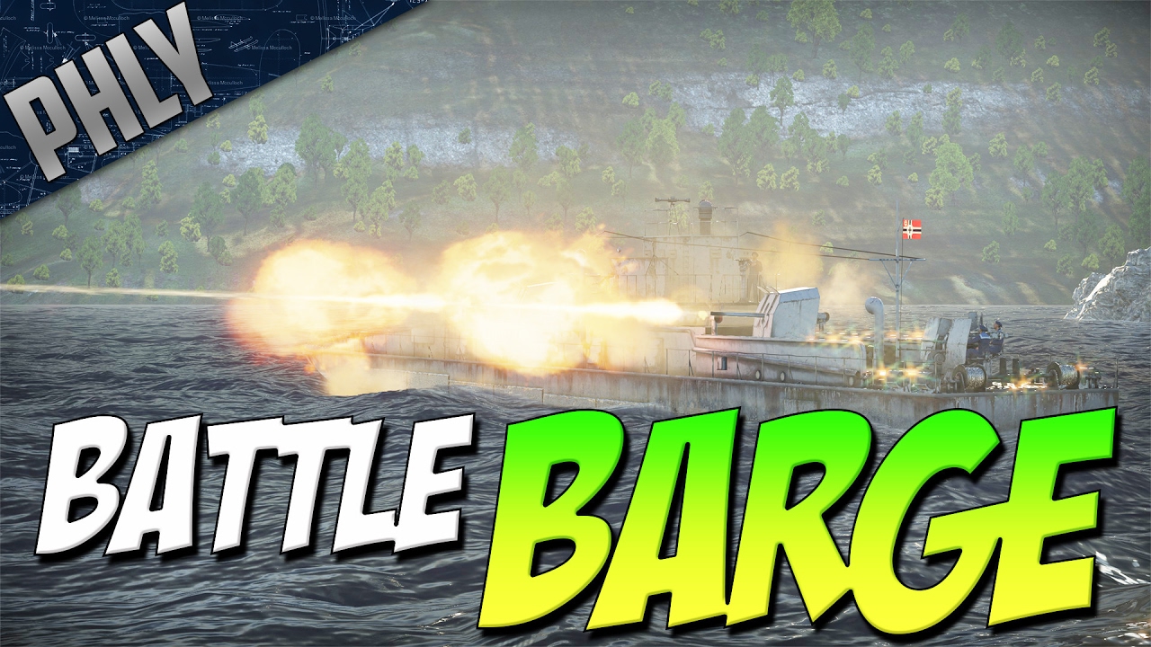ARTILLERY BATTLE BARGE (War Thunder Naval Forces Gameplay) - YouTube