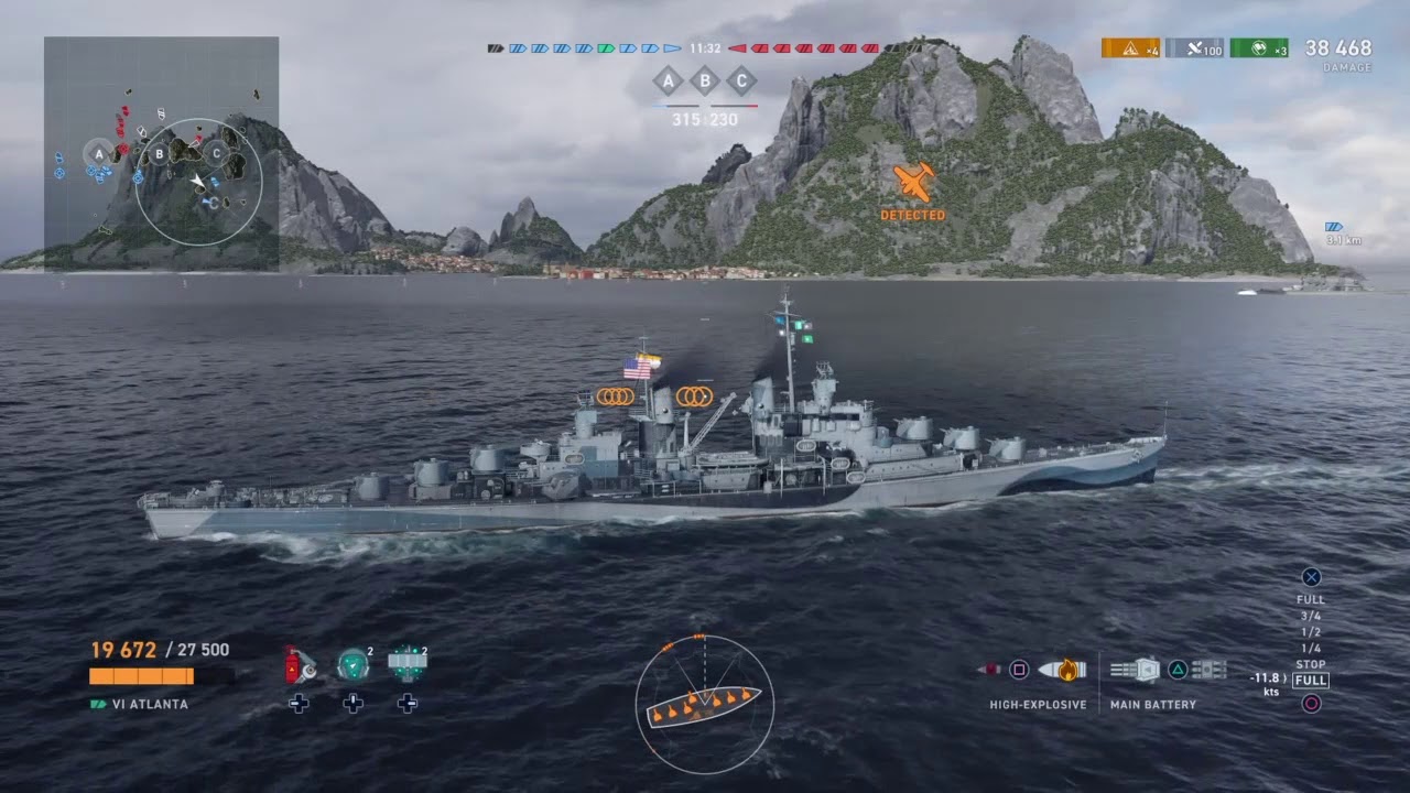 World of Warships legends Atlanta - YouTube