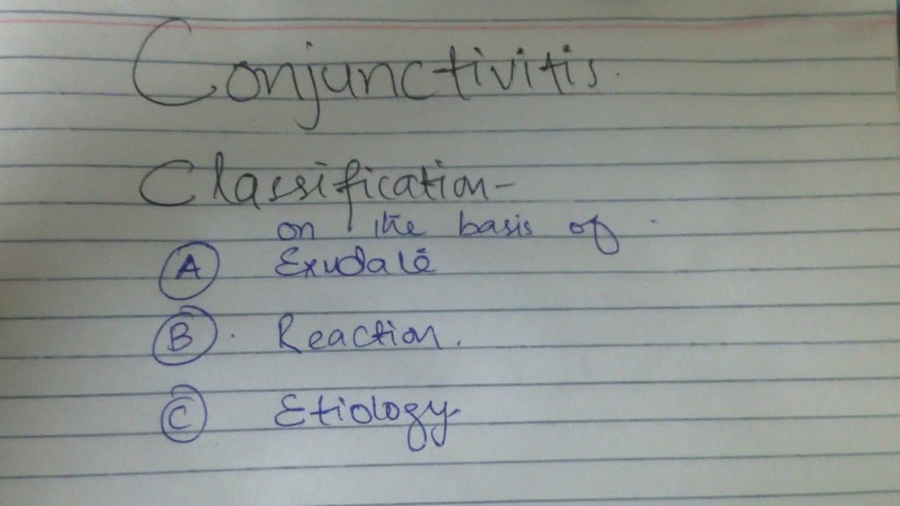 CLASSIFICATION OF CONJUNCTIVITIS med school - YouTube