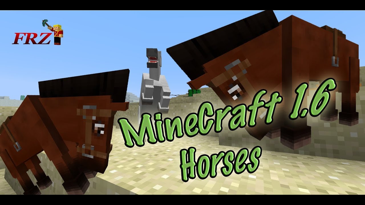MineCraft 1.6 Snapshot 13w16a Horses With Armor, Rope! - YouTube