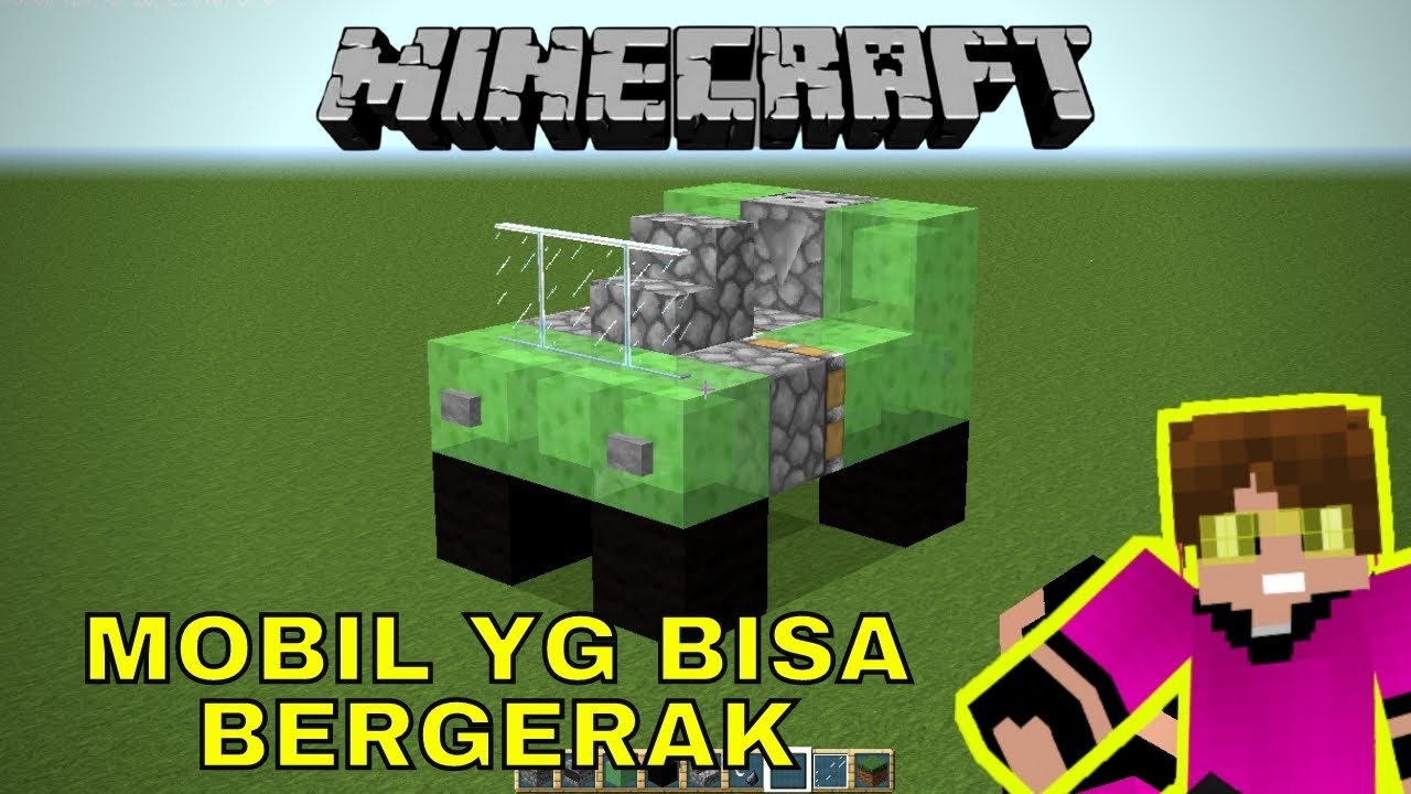 CARA MEMBUAT MOBIL DI MINECRAFT - MOBIL YANG BISA BERGERAK - YouTube