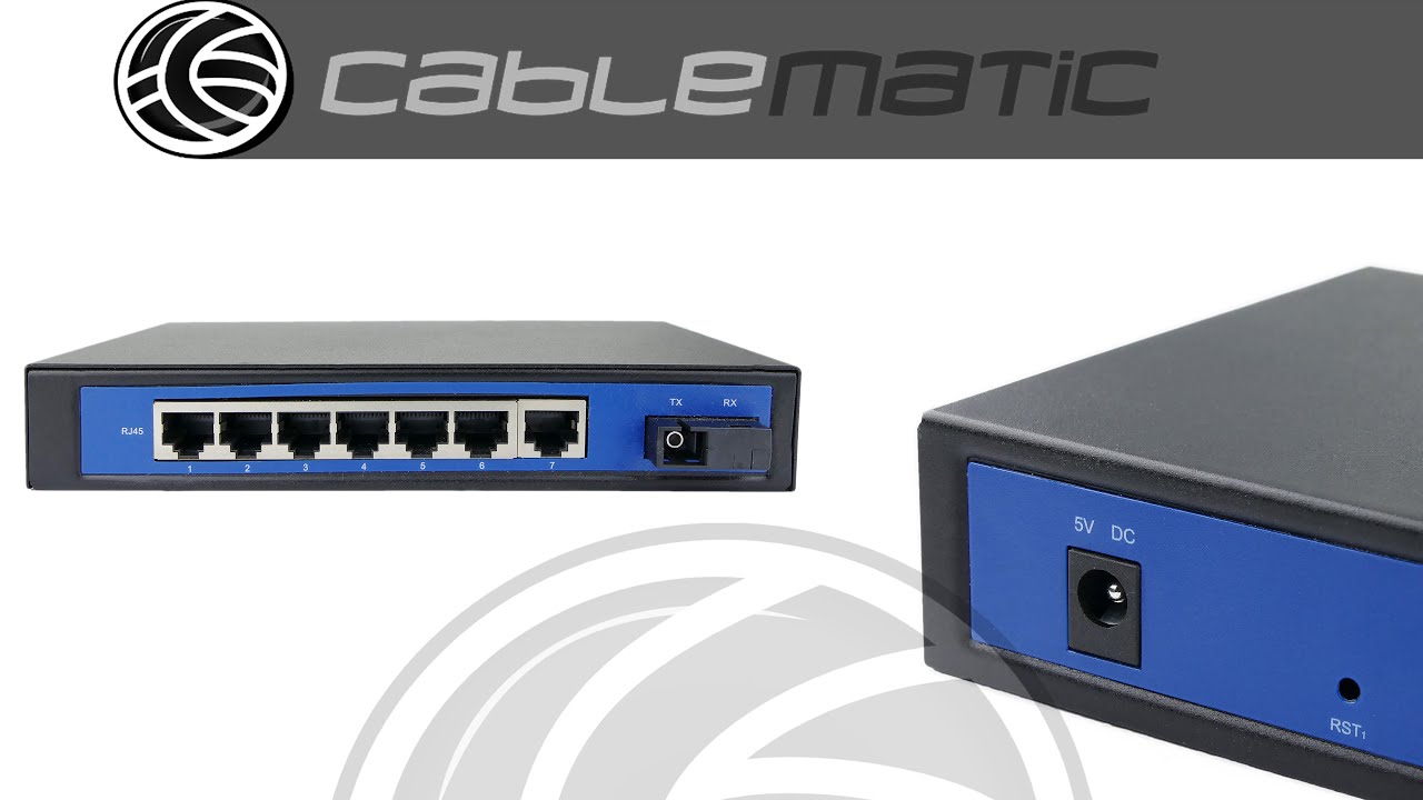 Conmutador inteligente de red 100Mbps con fibra óptica monomodo ...