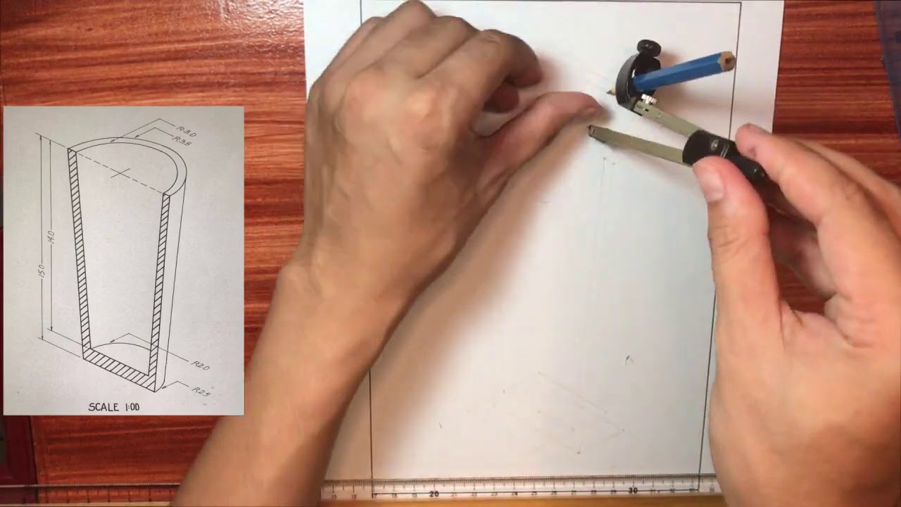 TechDraw - Glass Sectional View Plate - Plate #12 - YouTube