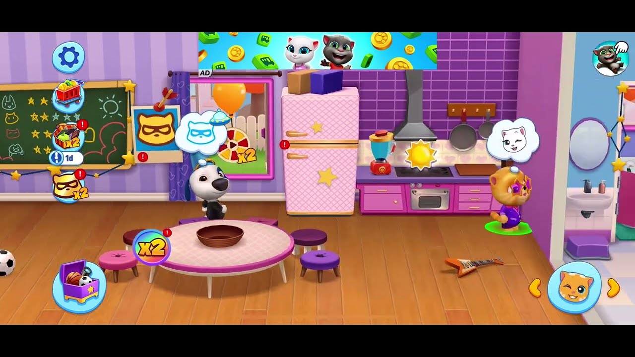 My Talking Tom Friends Day 16/ Happy birthday Tom home Talking Tom ...