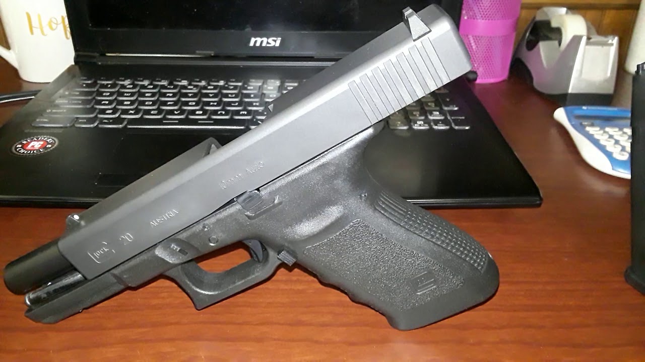 Glock 20 10mm power table top. - YouTube