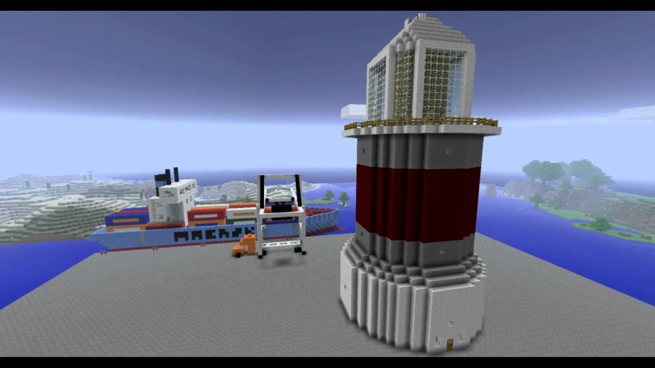Minecraft - Port Industriel - Lighthouse - YouTube