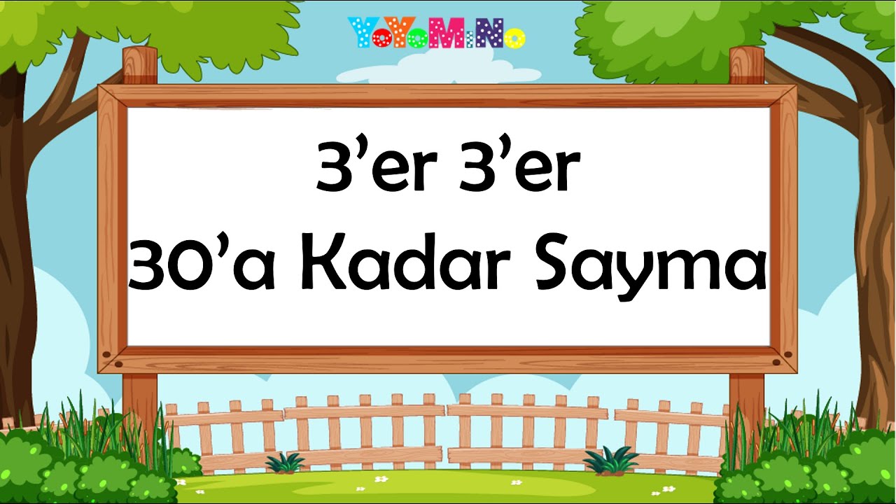 3'er 3'er 30'a Kadar Ritmik Sayma | İleriye Doğru Sayma | Ritmik ...