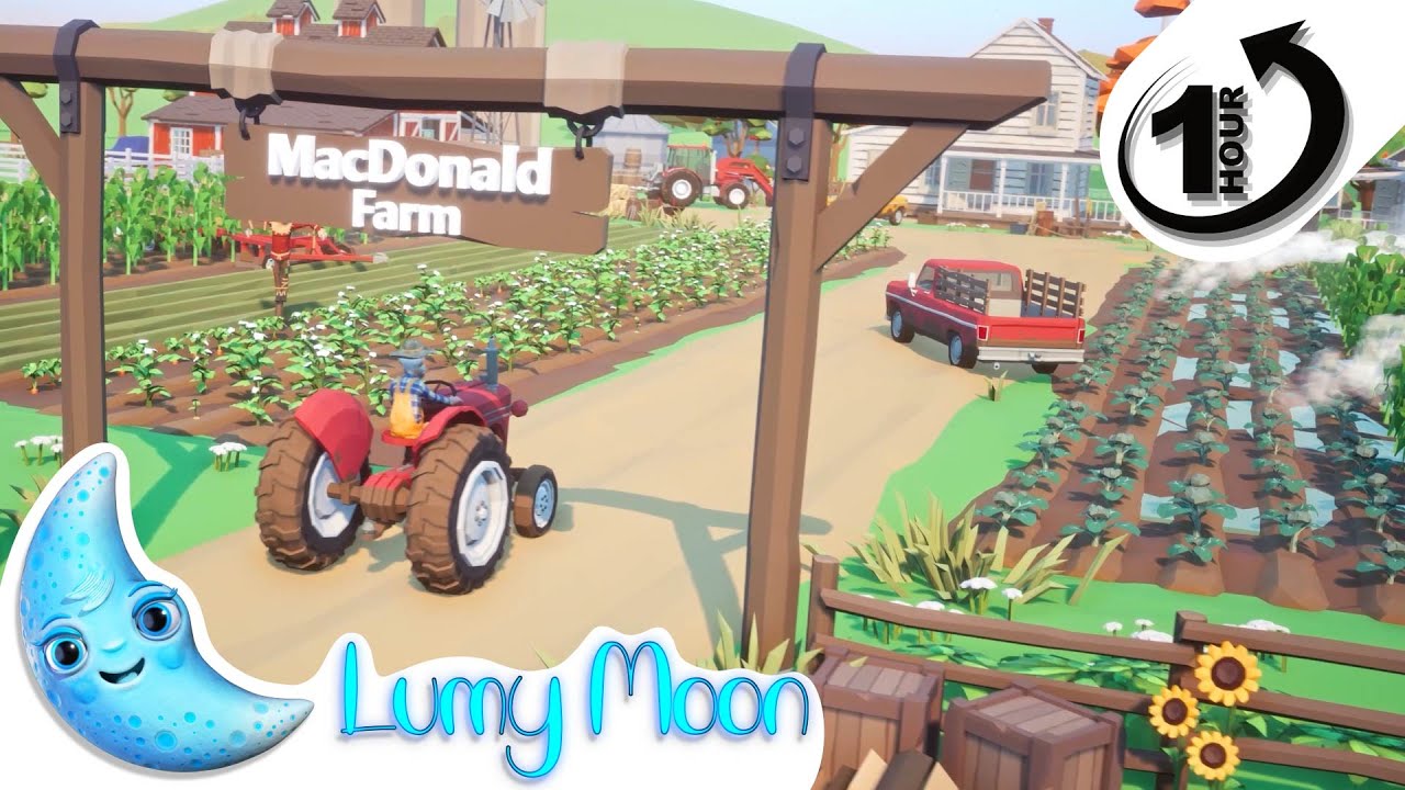 1HR Old MacDonald Had A Farm | Lumy Moon ★ Nursery Rhymes & Kids Songs ...
