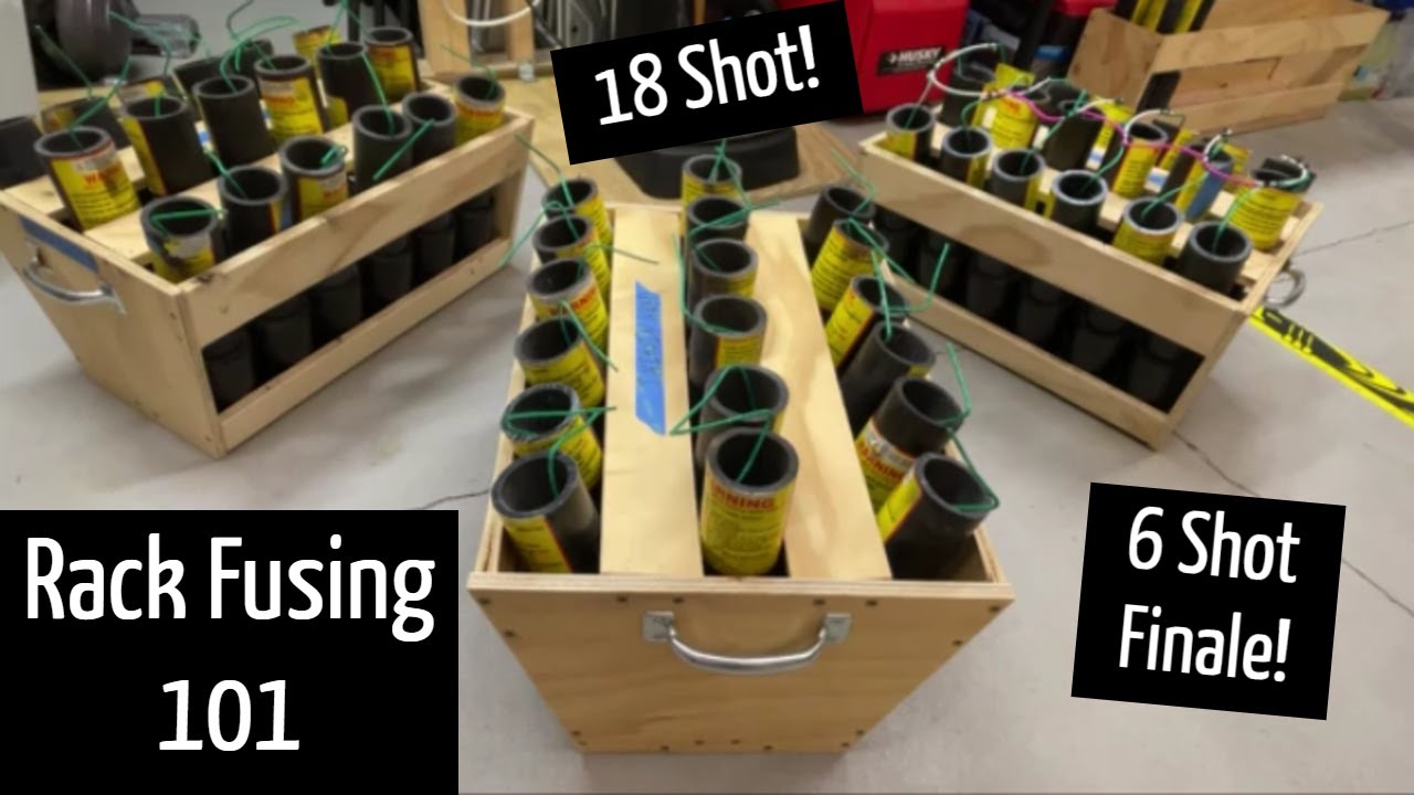 Rack Fusing 101 (18 Shot Rack by Wannabe Amateur Pyro) - YouTube